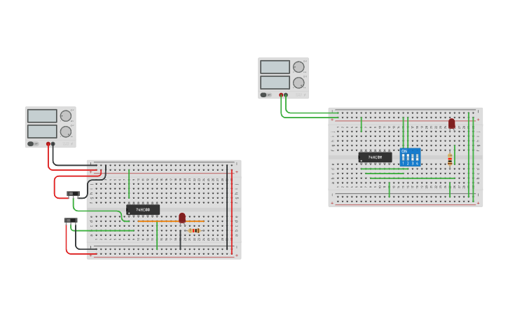 Circuit design NAND GATE | Tinkercad