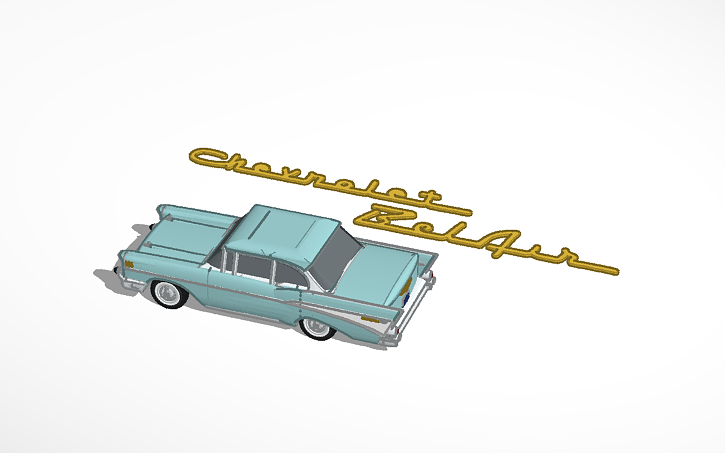 3D design 1957 Chevy Bel Air - Tinkercad