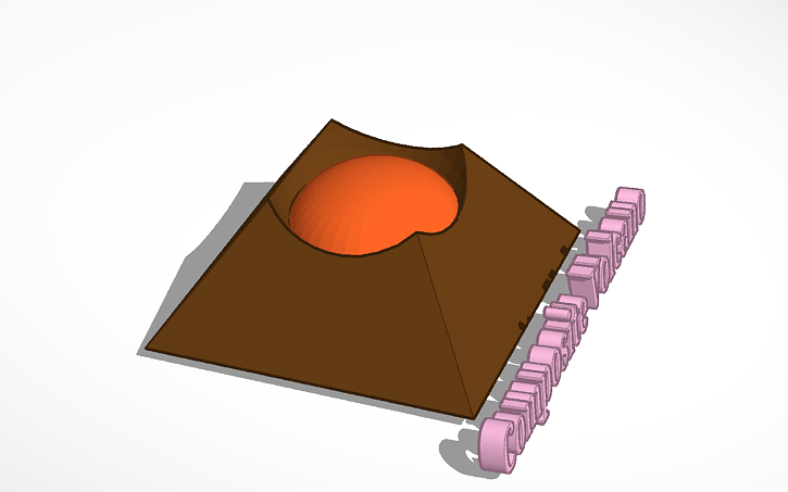 3D design composite Volcano Model | Tinkercad
