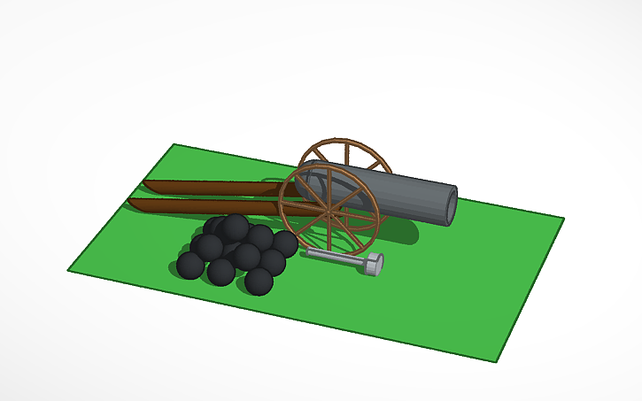 3D design Historic Cannon - Tinkercad