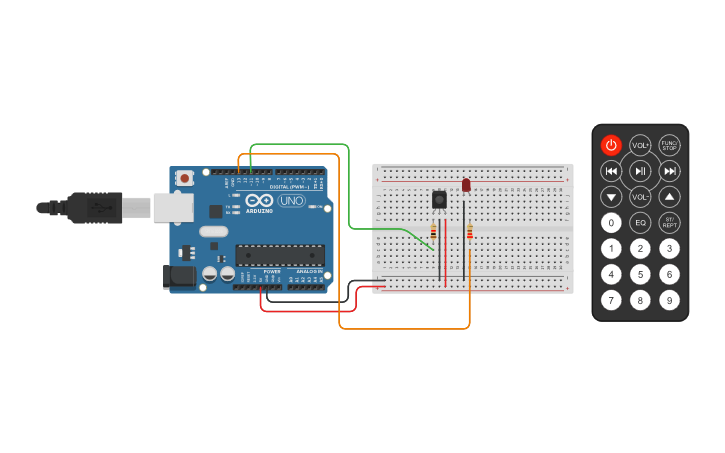 Circuit design ENCENDIDO Y APAGADO DE UN LED CON CONTROL REMOTO IR ... Circuit design ENCENDIDO Y APAGADO DE UN LED CON CONTROL REMOTO IR ...