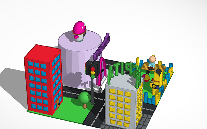 3D design 3d city - Tinkercad