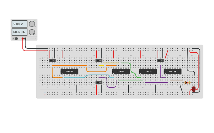 Circuit design 2:1 MUX | Tinkercad