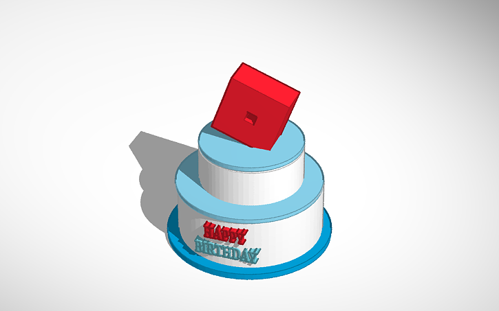 3D design 12th Birthday Cake | Tinkercad