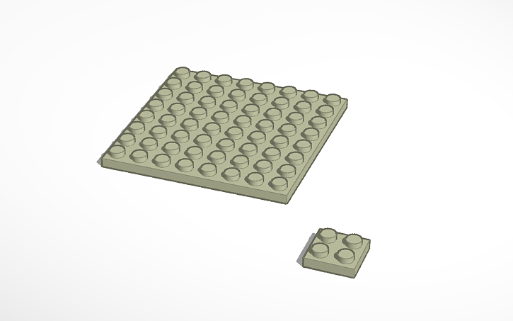 3D design Lego Plate - Tinkercad
