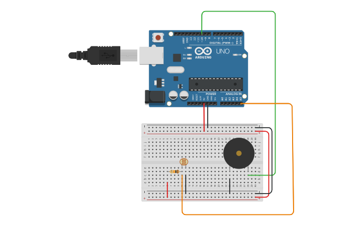 Circuit design Пищалка - Tinkercad