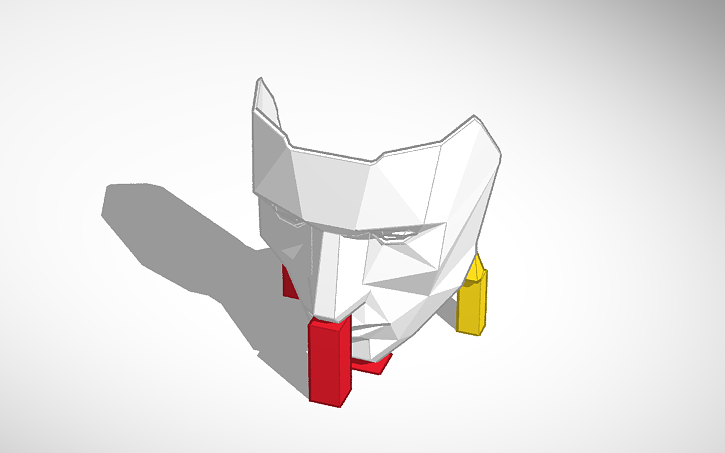 3D design Low-Poly face mask | Tinkercad