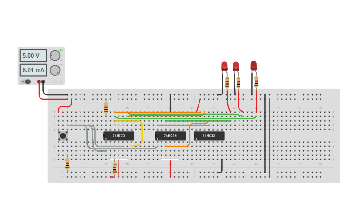 Circuit Design 3 Bit Synchronous Counter Lab 2 Tinkercad