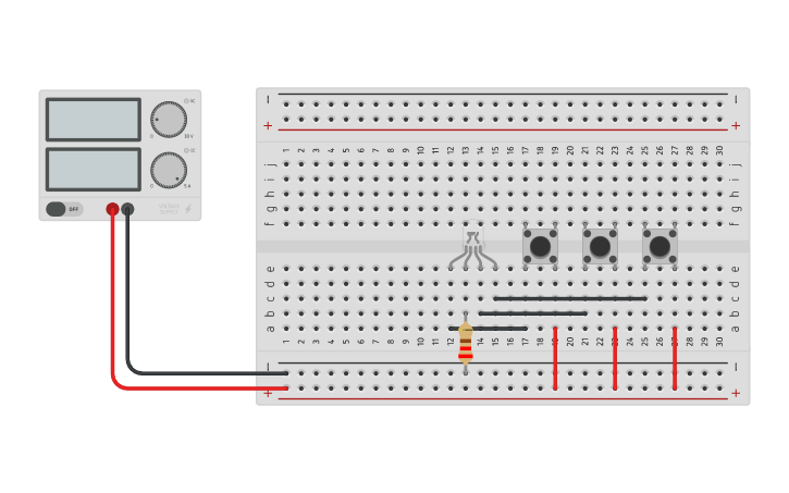 Circuit design RGB led - Tinkercad