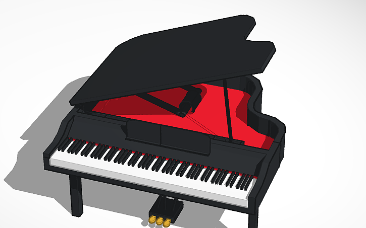 3D design Grand Piano - Tinkercad