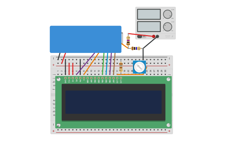 Circuit Design Lcd Arduino Micro Dc Voltmeter Tinkercad