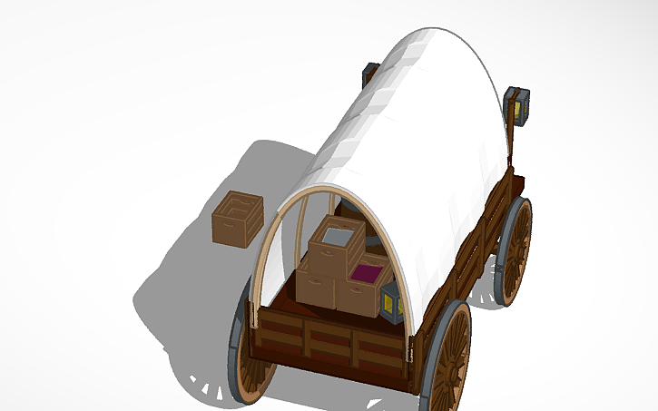 3D design Covered Wagon | Tinkercad