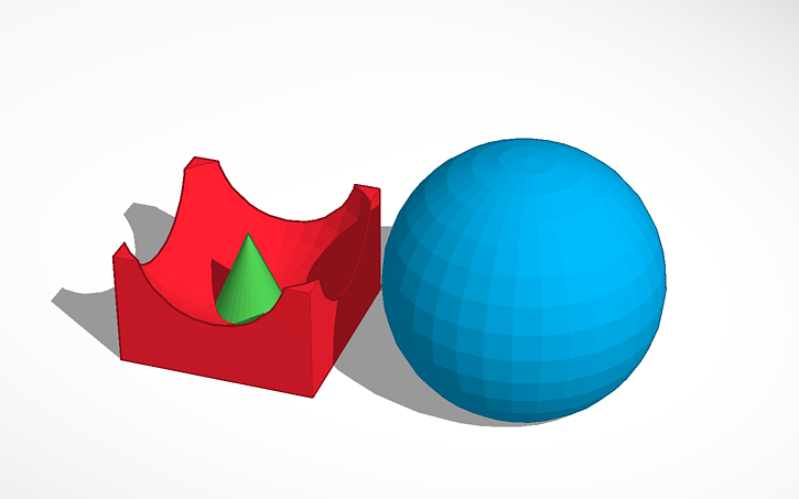 3D design Hollow Sphere and Stand - Tinkercad