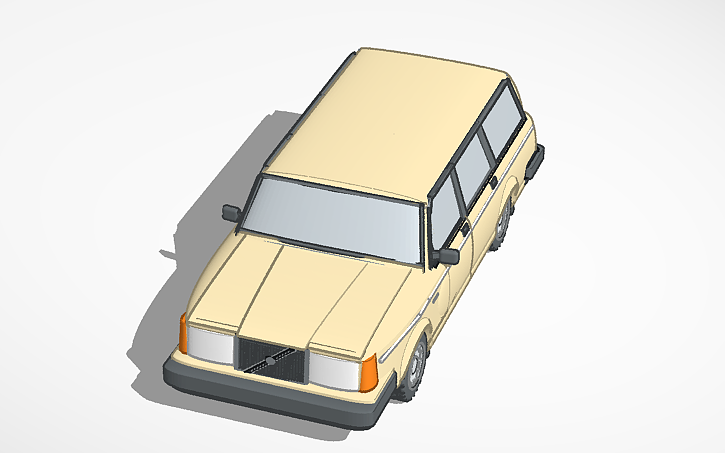 3D design Volvo 240 Wagon - Tinkercad
