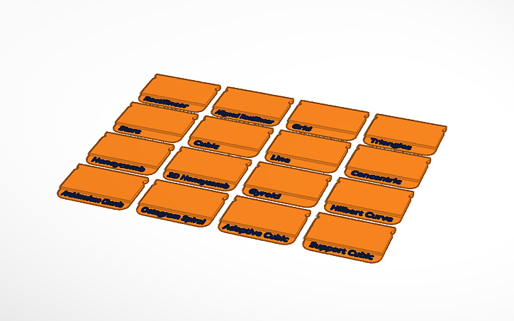 3D design PrusaSlicer Infill Samples - Tinkercad