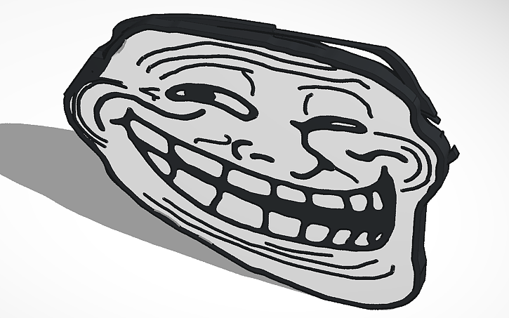 3D design troll face - Tinkercad