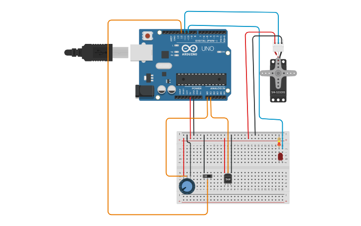 Circuit Design Sensor And Actuator Tinkercad
