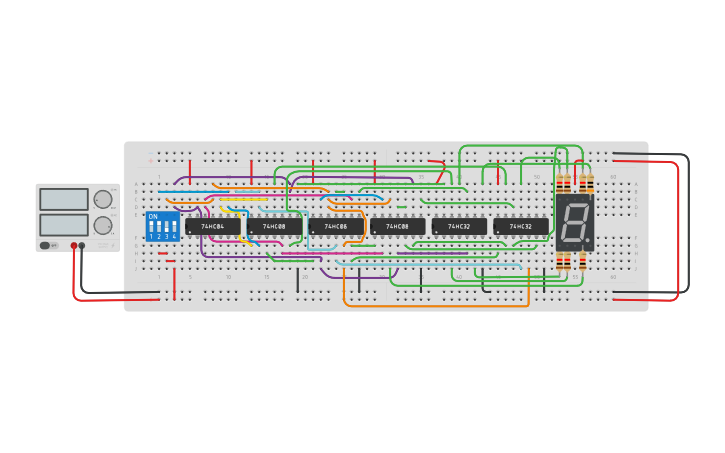 Circuit design circuito sete segmentos | Tinkercad Circuit design circuito sete segmentos | Tinkercad