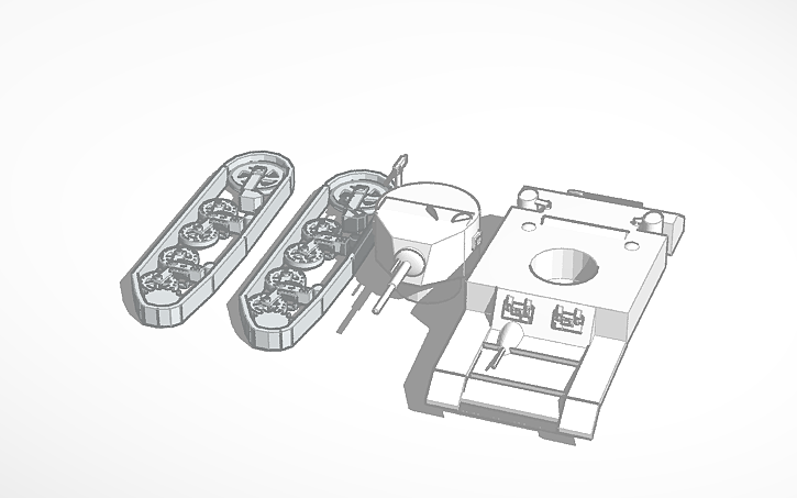 3D design (Printable) M3A1 Stuart light tank - Tinkercad
