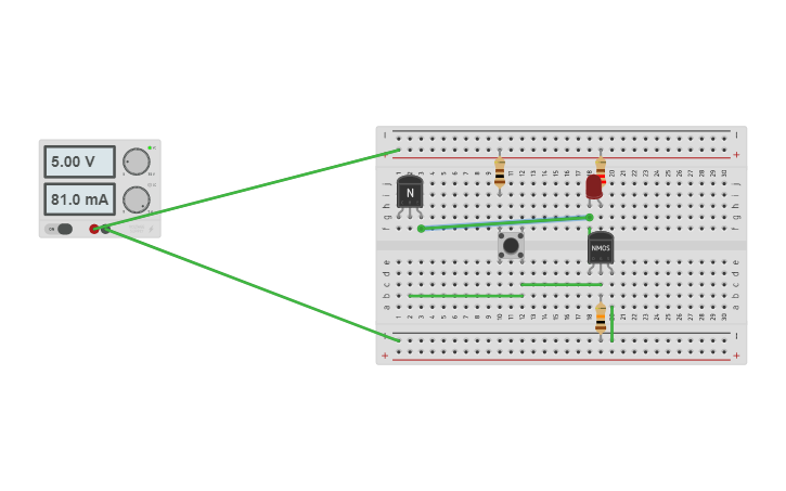 Circuit design The Transistor - Tinkercad
