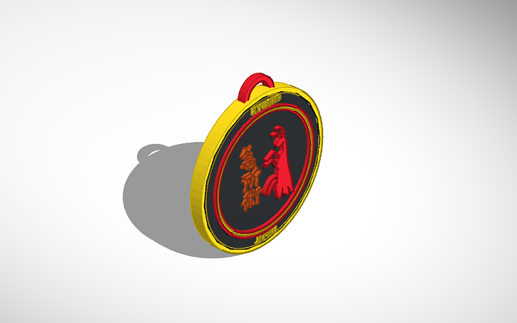 3D design Father's Day key ring - Tinkercad