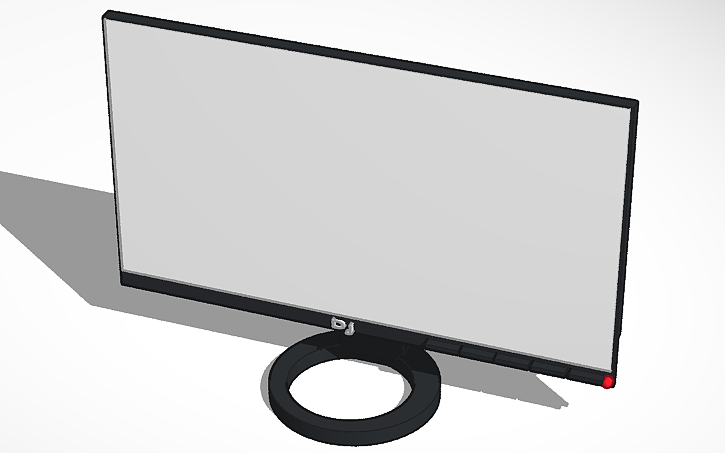3D design 27 Inch Monitor (To Scale) - Tinkercad
