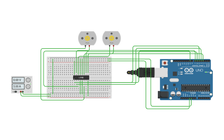 Circuit design Week 1B - Question 1 - Tinkercad