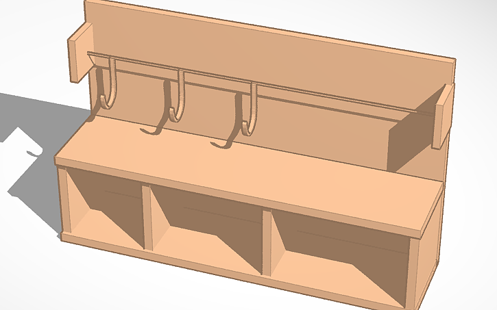 3D design mini-storage-shelf - Tinkercad