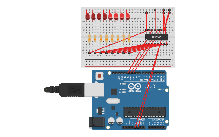 Circuit design Bit flipper with i/p option | Tinkercad