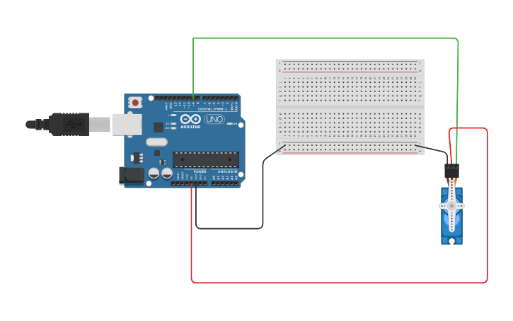 Circuit design Ejercicio 4 Servomotor - Tinkercad