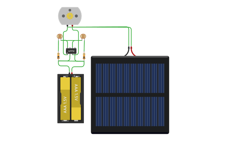 Circuit Design Solar Tracker Tinkercad
