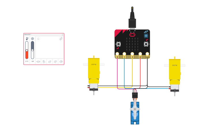 Circuit design Robot car - Tinkercad