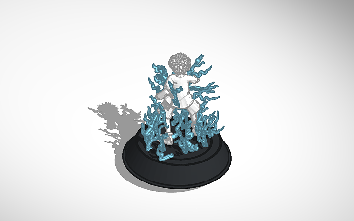 3D design Killua with nen lightning aura statue - Tinkercad