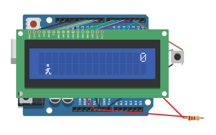 Circuit design juego lcd Gabriel Watson | Tinkercad