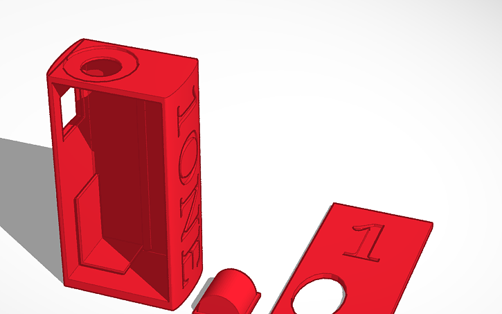 3D design 1one box squonk mod - Tinkercad