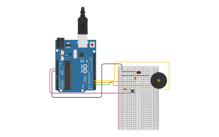 Circuit design Генератор сигнала SOS - Tinkercad