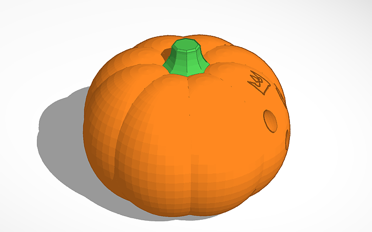 3D design pumpkin - Tinkercad