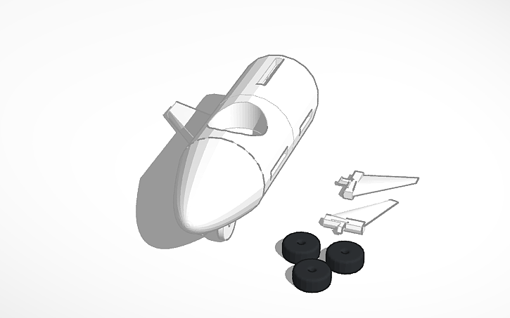 3D design Mini aeroplane(body) | Tinkercad