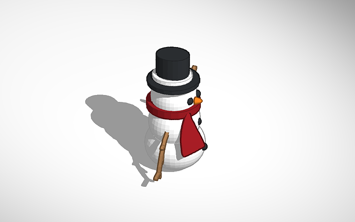 3d Design Snowman Tinkercad