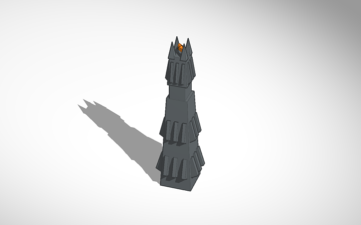 3D design Mordor Tower - Tinkercad