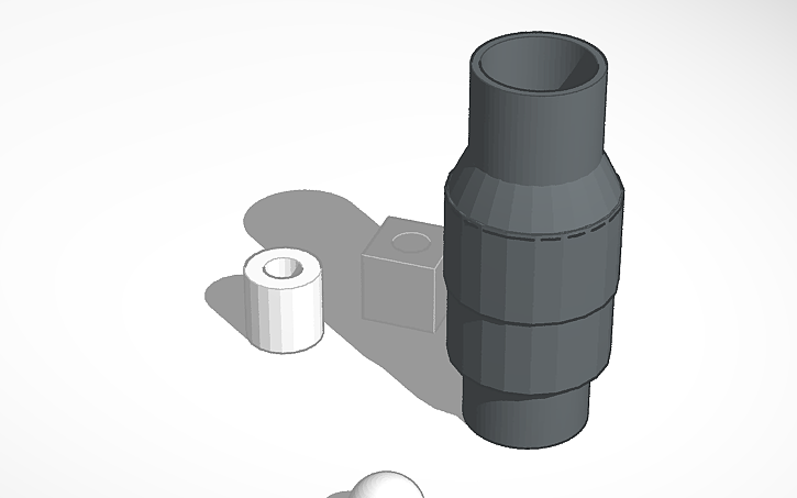 3D design 3/4 inch pvc functional Air check valve - Tinkercad