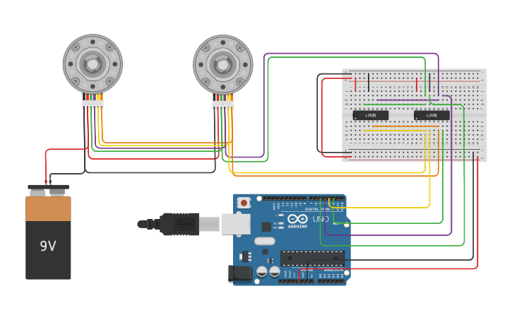 Circuit Design Stepper Motor With Arduino Tinkercad