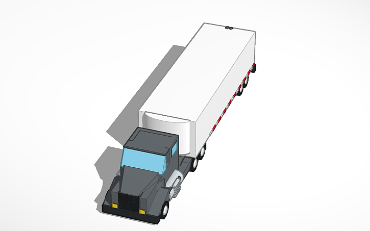 3D design Semi with Trailer - Tinkercad