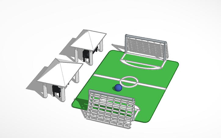 3D design soccer field - Tinkercad