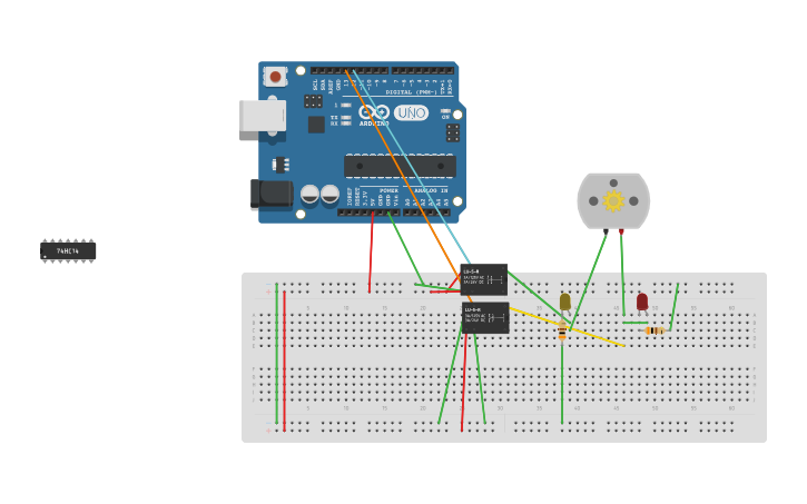 Circuit design Reversing motor. - Tinkercad