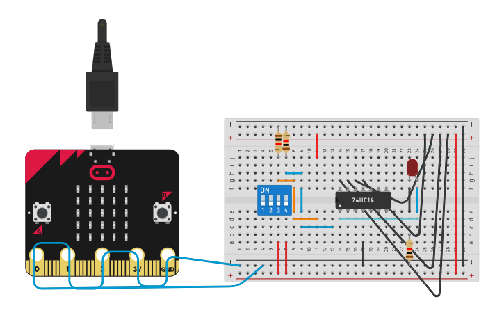 Circuit design compuerta logica OR | Tinkercad Circuit design compuerta logica OR | Tinkercad