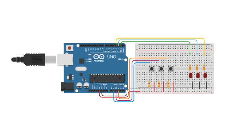 Circuit Design Multiple Inputs And Outputs With Delay Tinkercad
