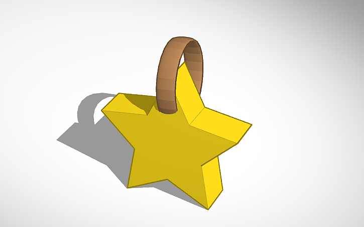 3D design star keychain | Tinkercad