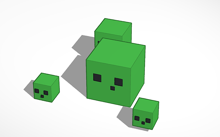 3D design Minecraft Slimes | Tinkercad