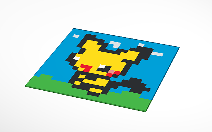 3D design Pixel Pokémon -Pikachu- | Tinkercad
